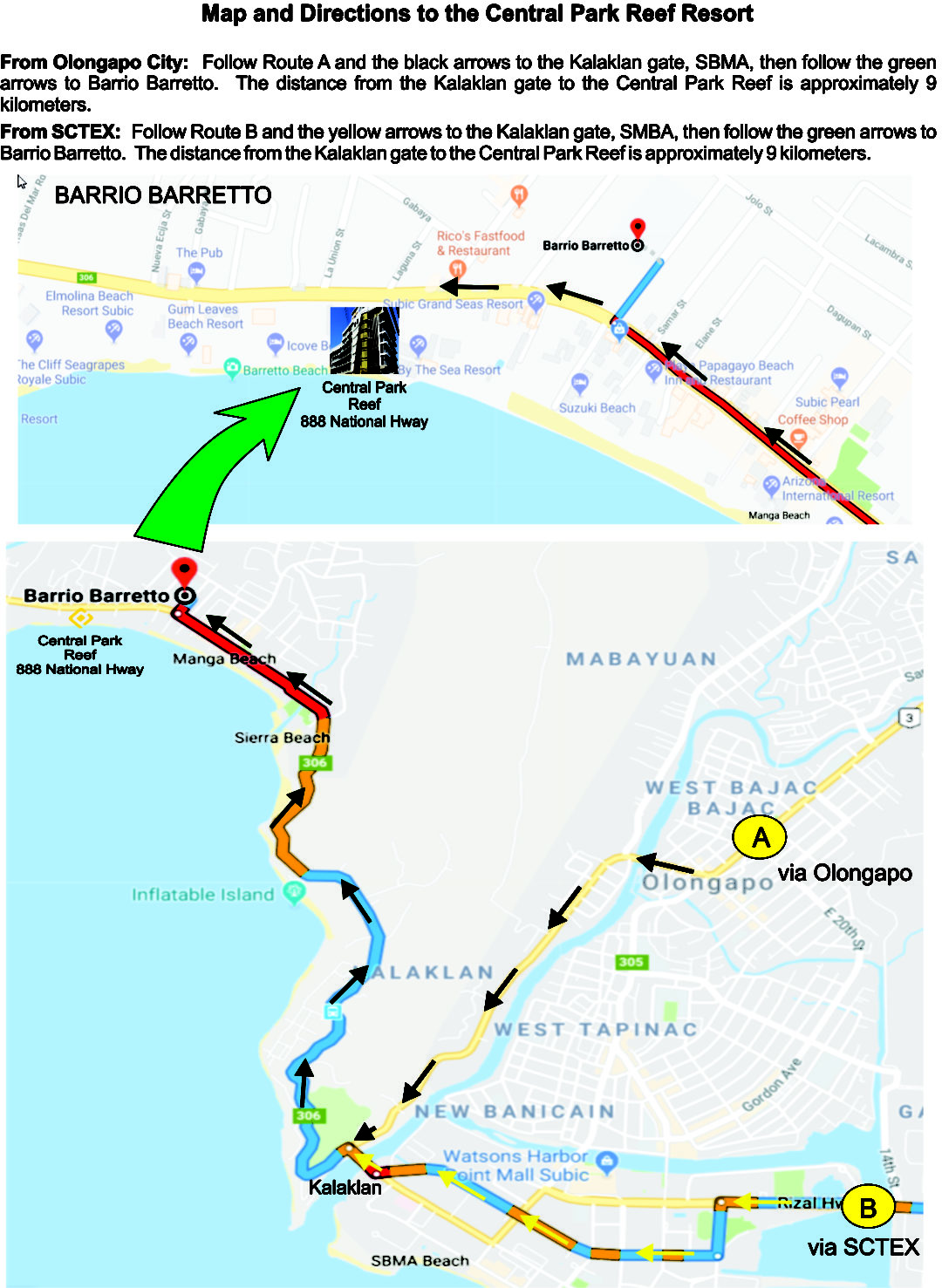 LOCATION | Central Park Reef Resort | Central Park Subic